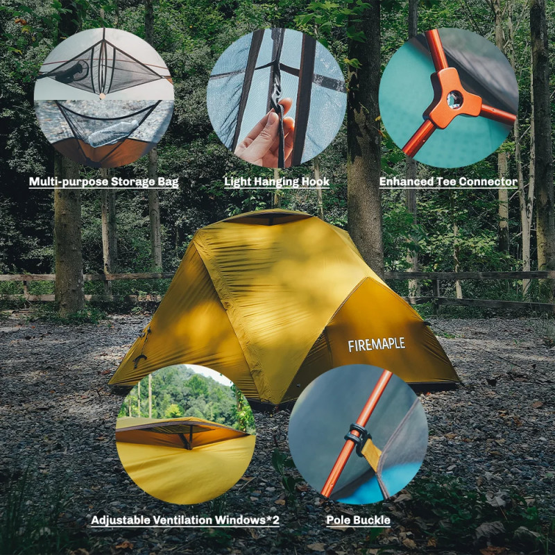 FIREMAPLE Tropics: Ultralight 2-Person Backpacking Tent